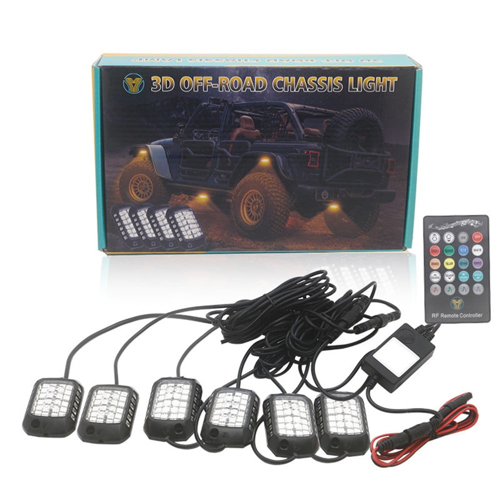 Mduoduo 3D Lens Chassis Undergolw Light Remote App Control 12V For Jeep ...
