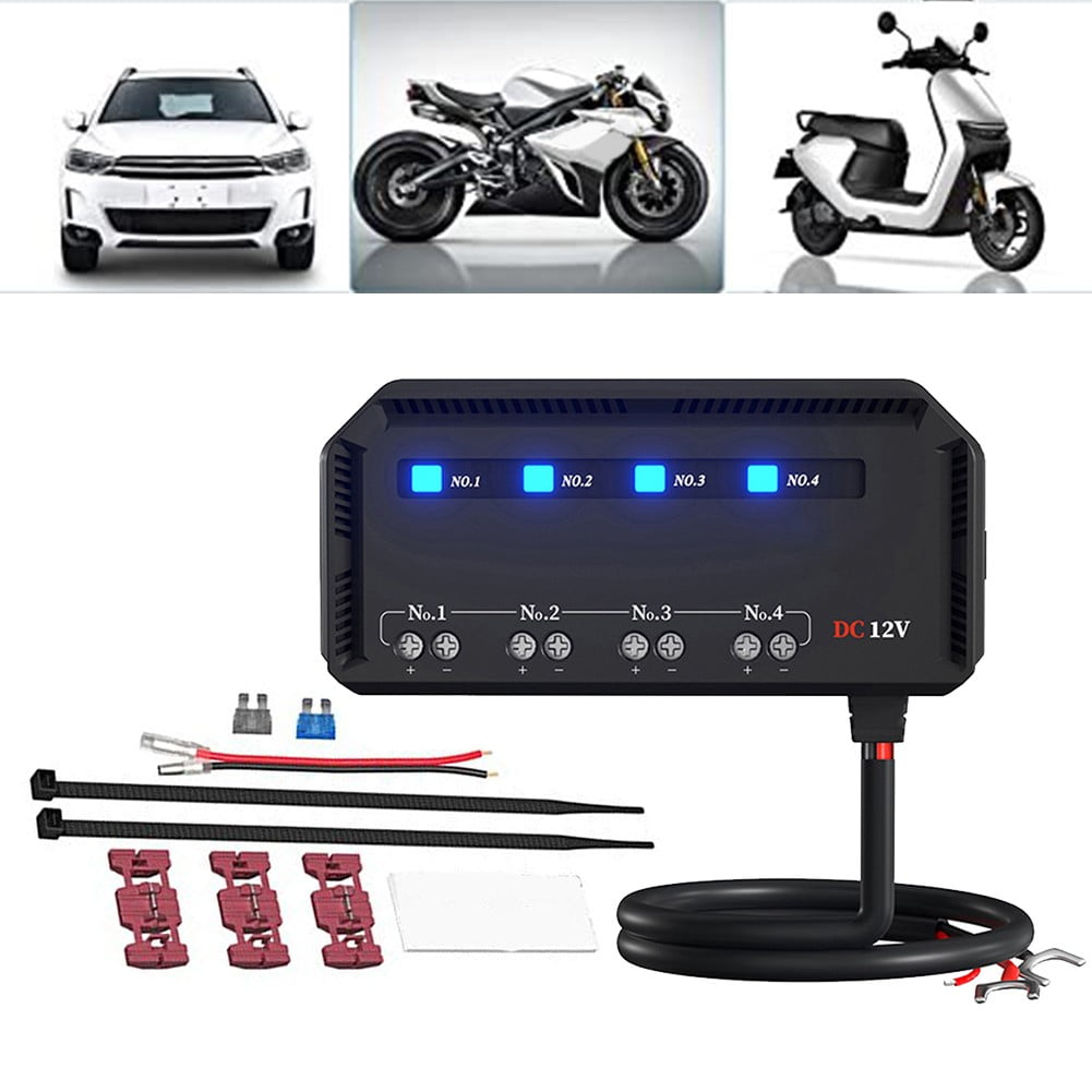 Mduoduo 4-Way Multi-Circuit Blade Fuse Holder Box 20A Car Motorcycle ...