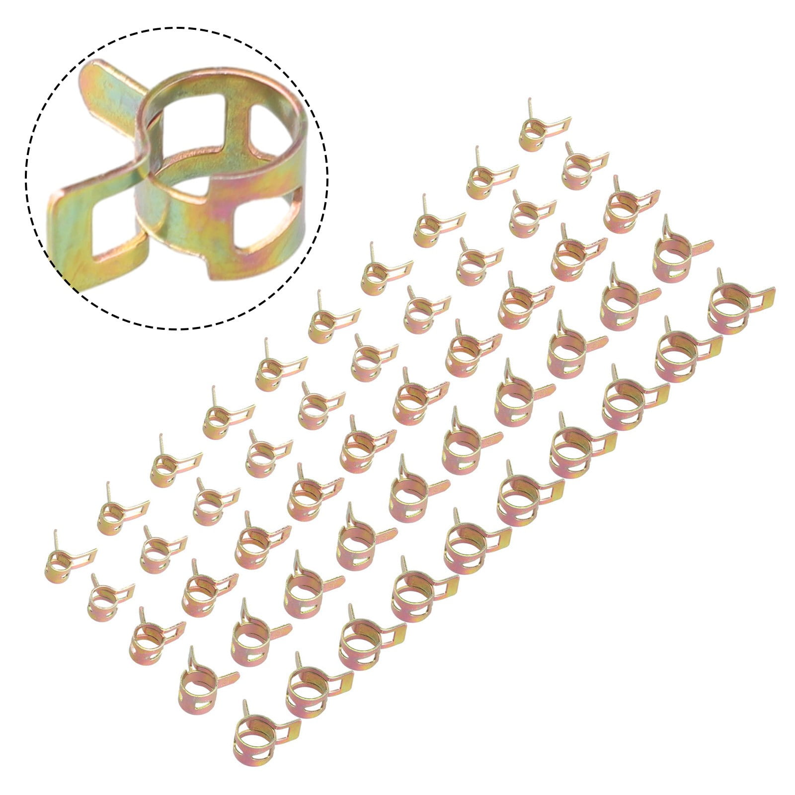 Mduoduo 50Pcs Spring Clip Fasteners Set 5/6/7/8/9mm Fuel Water Line ...