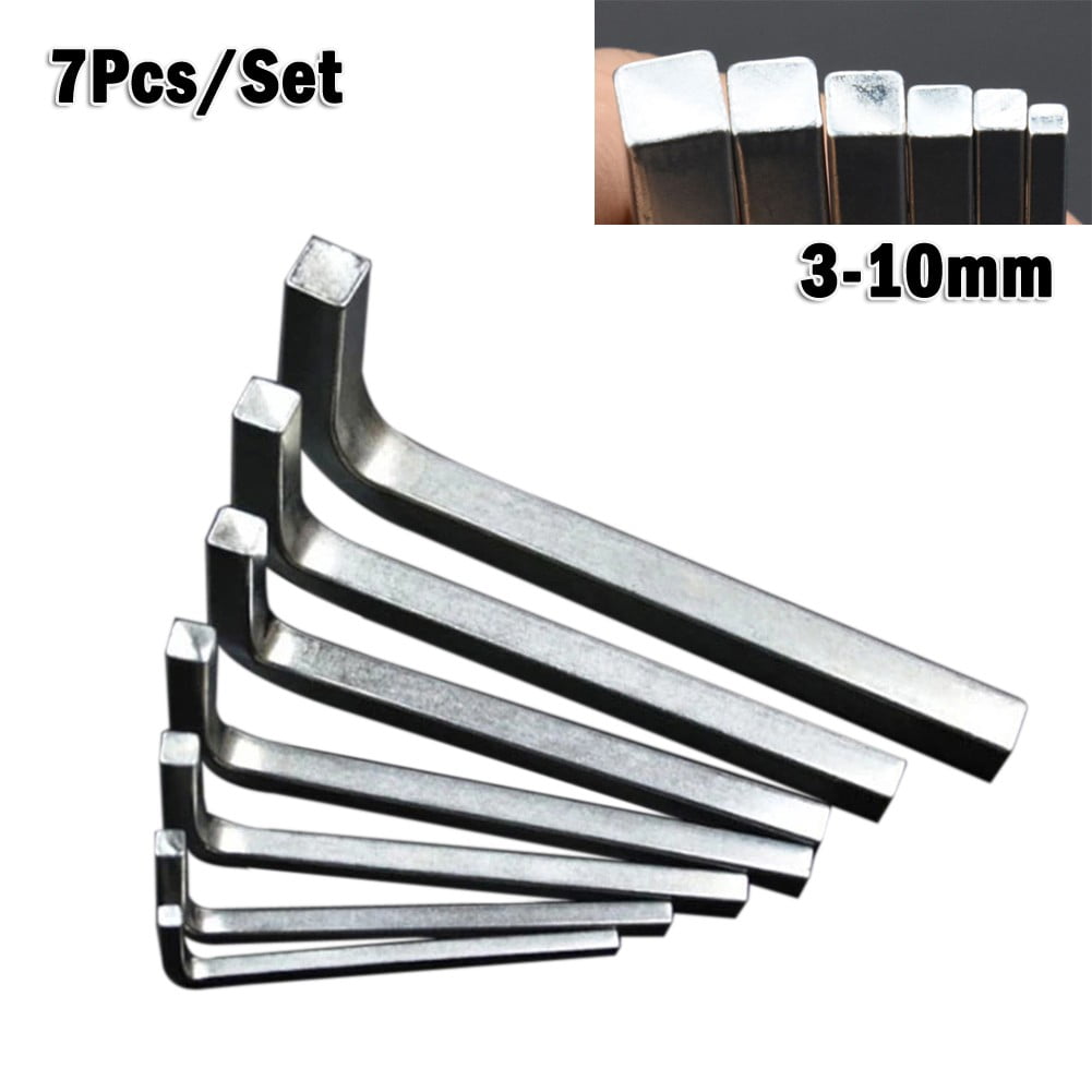Mduoduo 7 Pcs L Shape Square Head Wrench Square Key 4 Point Wrench ...