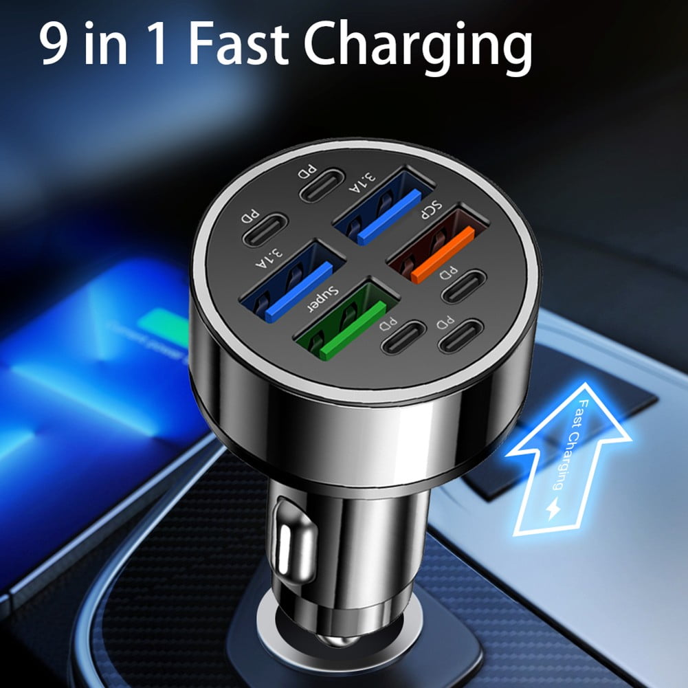 Mduoduo 9in1 Fast Car Charger with 4USB Ports and PD Type C for Quick ...
