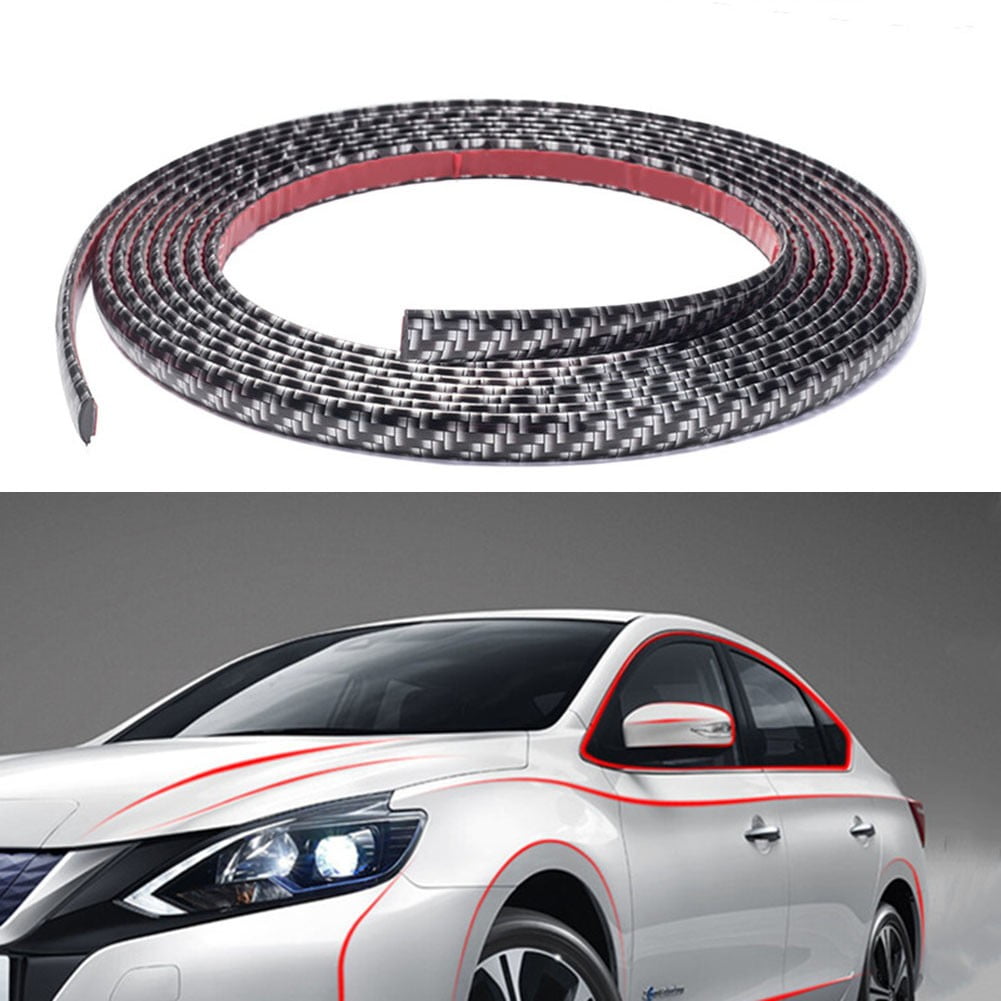 Mduoduo Black carbon fiber Car Interior Exterior Decoration Moulding ...