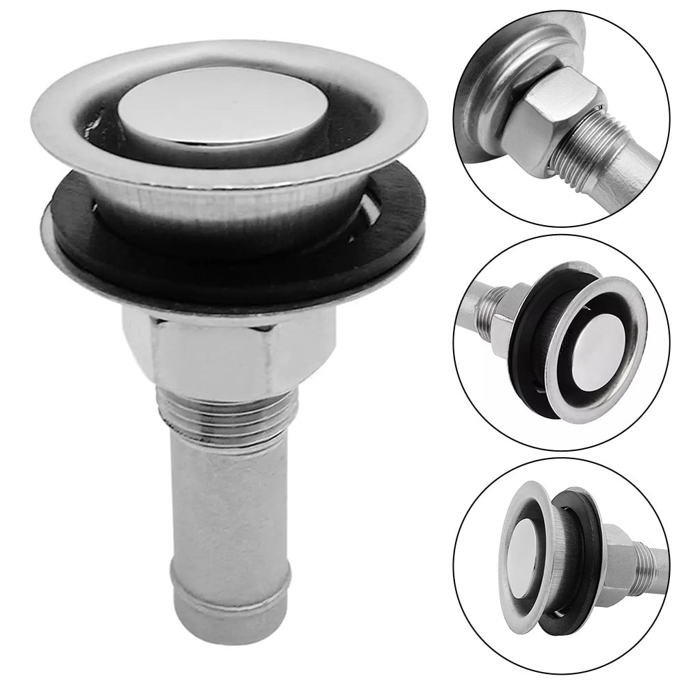 Mduoduo Boat Fuel Tank Vent 316 Stainless Steel Flush Mount Thru-Hull ...