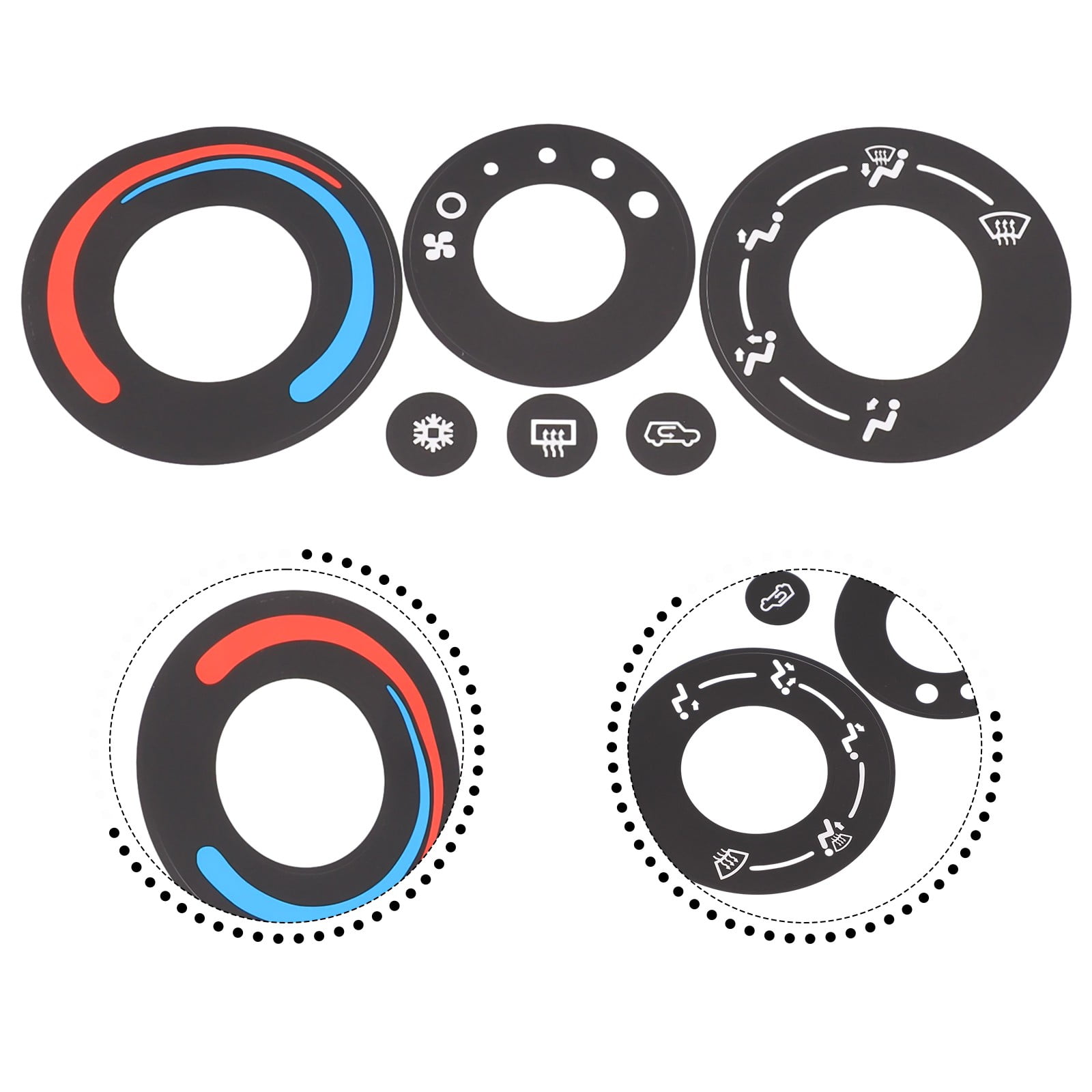 Mduoduo Car A/C Climate Control Repair Button Stickers Decal For ...