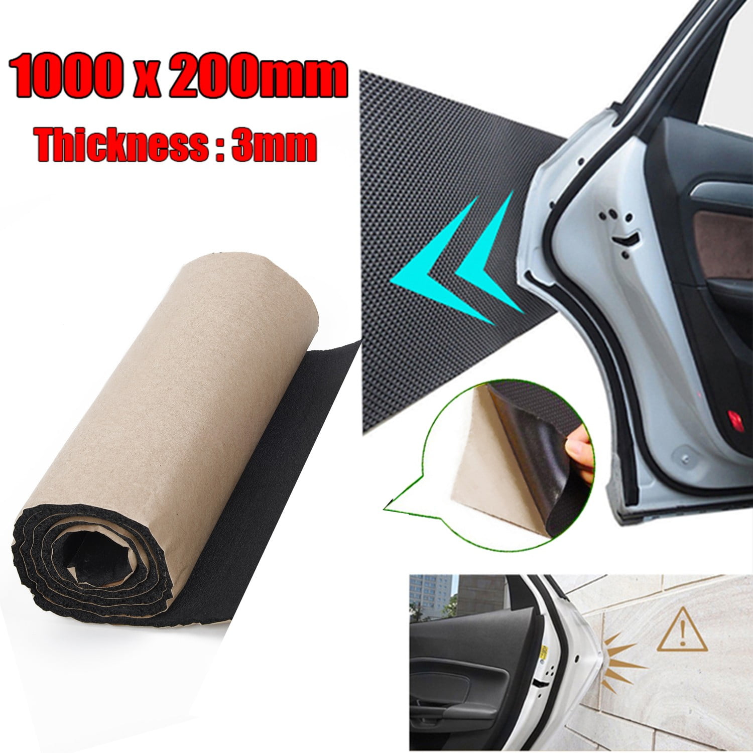 Mduoduo 100x20cm Car Door Protector Car Door Garage Bumper Parking ...