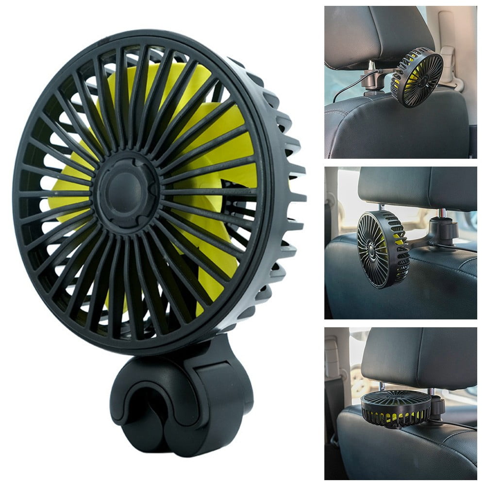 Mduoduo Car Fan 12V Electric Fan For Rear Seats Car 3 Adjustable Wind ...