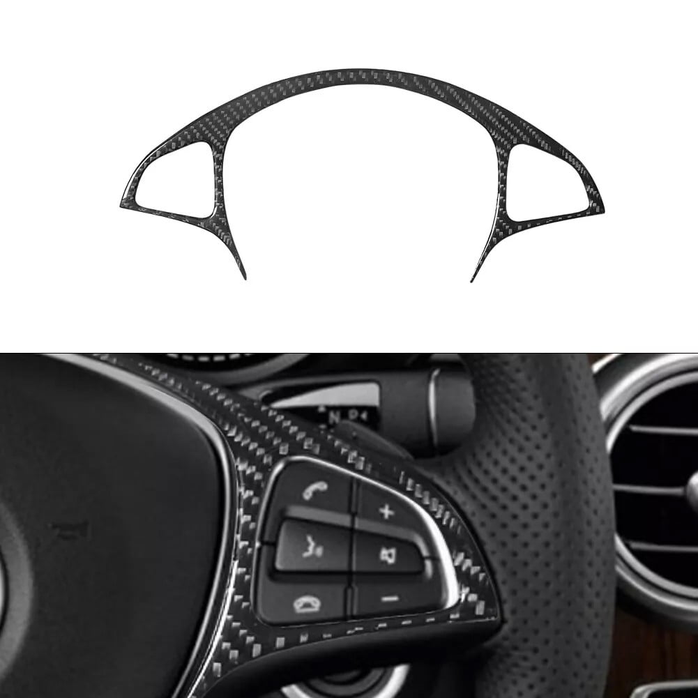 Mduoduo Carbon Fiber Steering Wheel Accent Cover Trim For Mercedes For ...