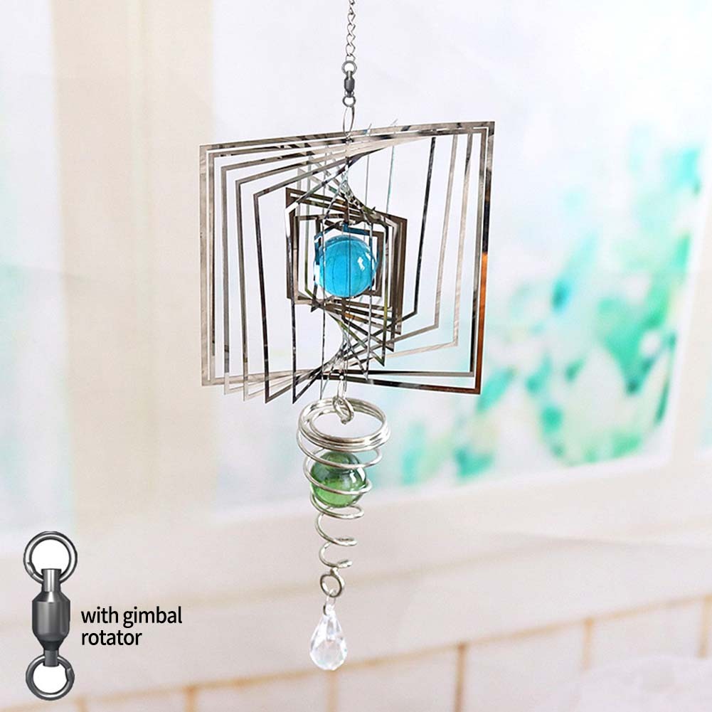 Mduoduo Chimes Wind Spinner Stainless Steel Kinetic 3D Metal Home ...