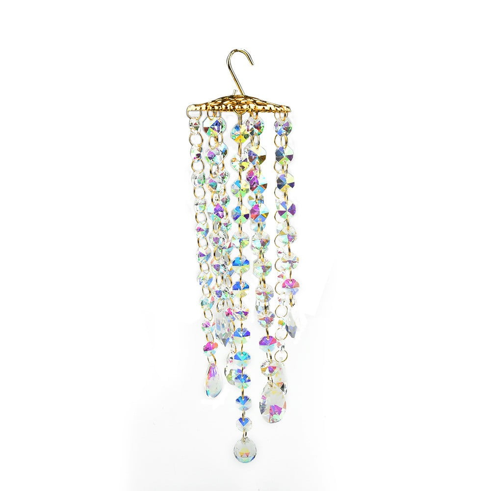 Mduoduo Colorful Crystal Wind Chimes Chandelier Wind Chimes with S ...