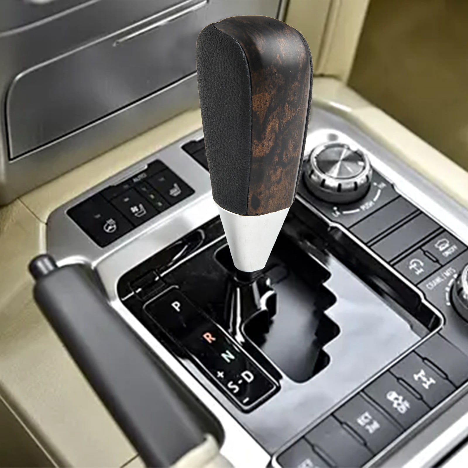 Mduoduo Dark Wood Gear Shifter Knob for Toyota For Land For Cruiser ...