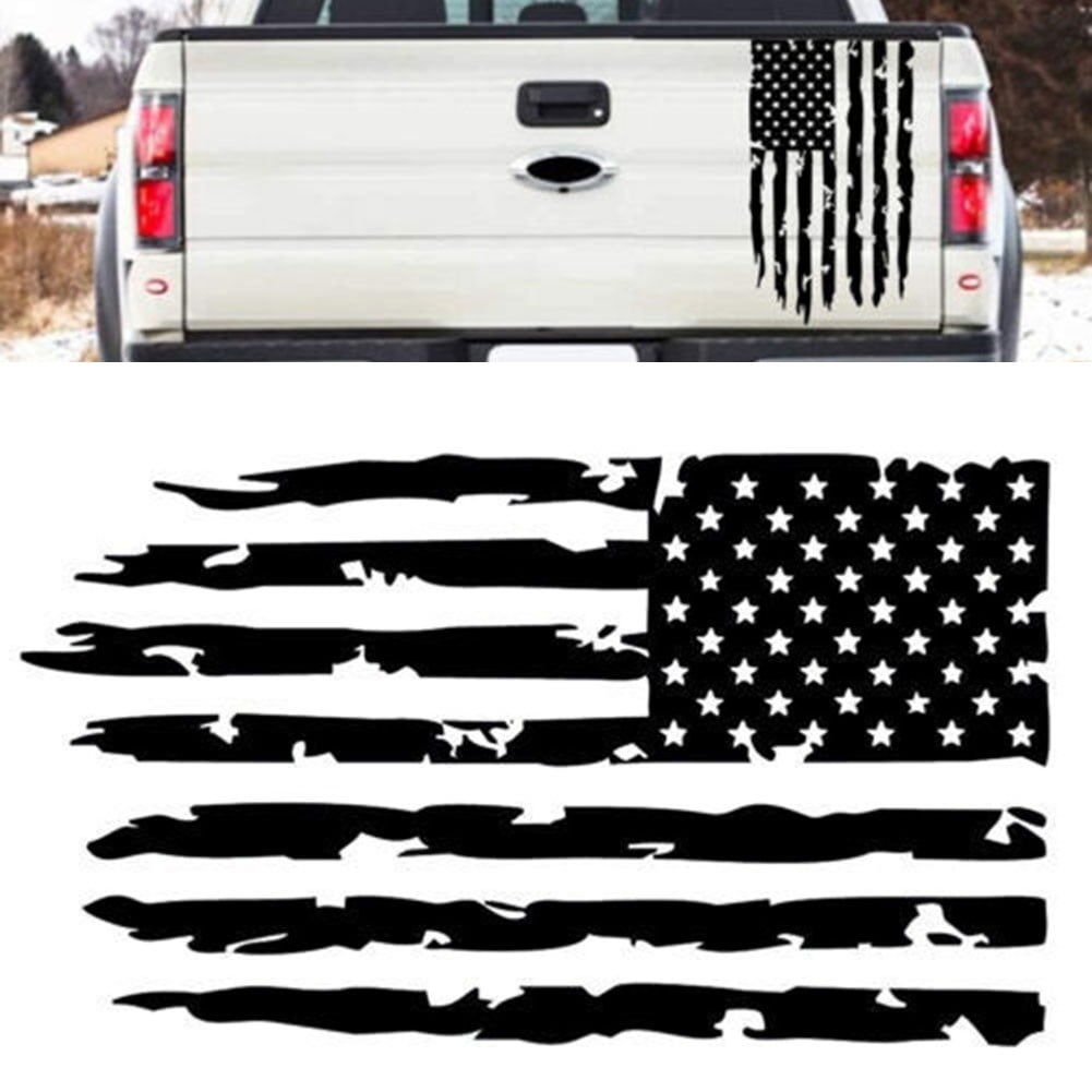 Mduoduo Distressed USA Flag Vinyl Decal Stickers For Car Truck Hood ...
