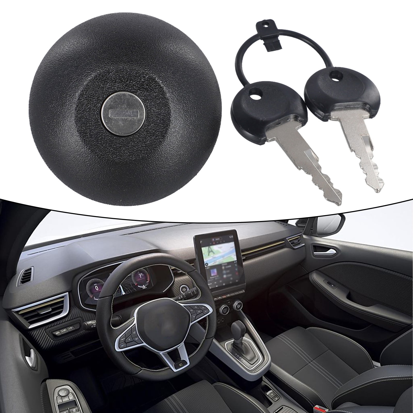 Mduoduo Lock Petrol Fuel Tank Cap With 2 Keys For Clio For Kangoo For ...
