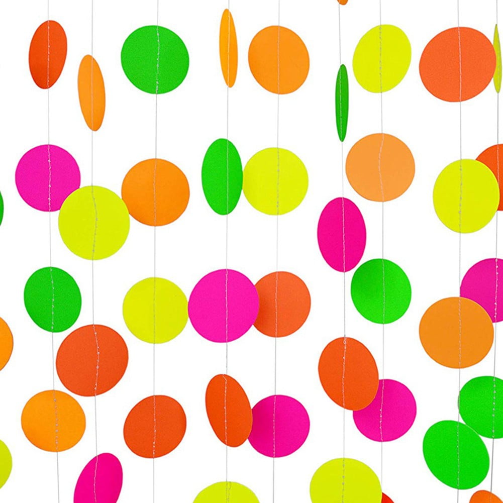 Mduoduo Neon Fluorescent Garland UV Blacklight Glow Party Decor Happy ...