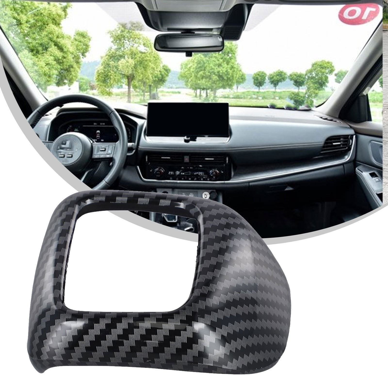 Mduoduo Upgrade Your Driving Experience with Carbon Fiber Look Gear Shift Knob Cover Trim for ...