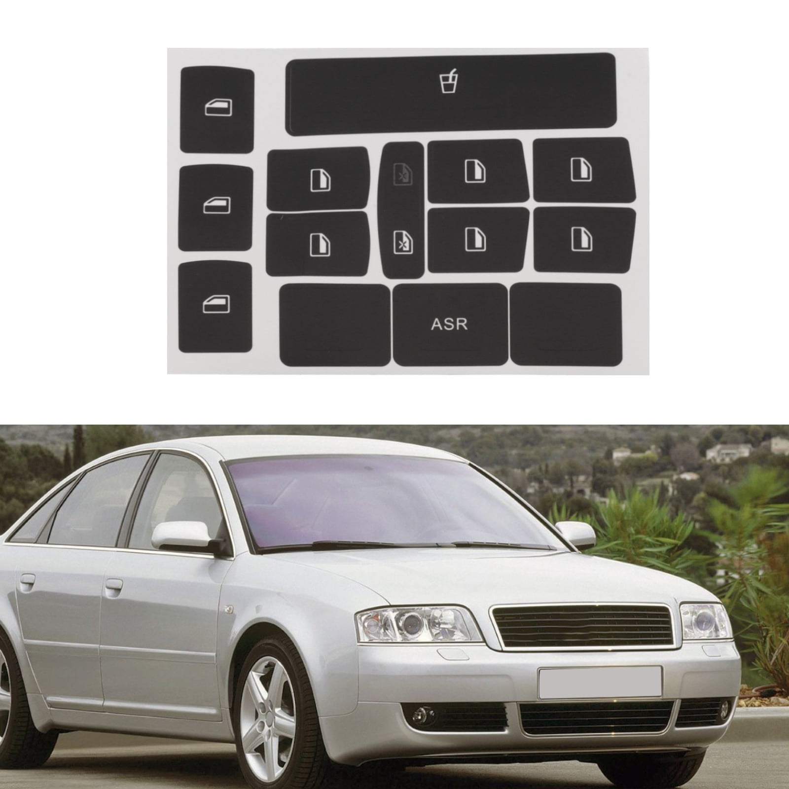 Mduoduo Window And Center Button Trim Stickers Repair Button Knob ...