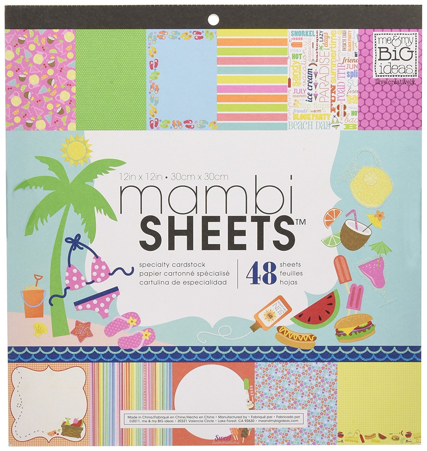 Me & My Big Ideas Create 365 Planner Expander Rings Blue Card Stock ...