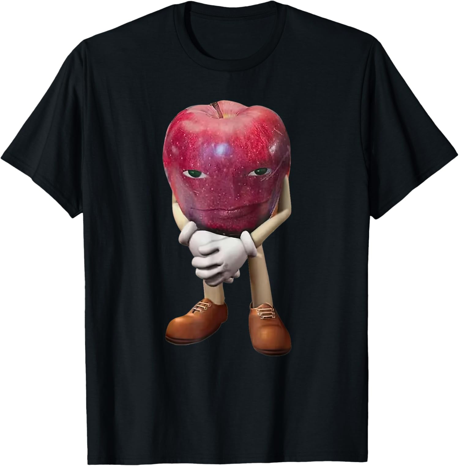 Me Asf Apple Funny Apple Face Meme Wapple T-Shirt - Walmart.com