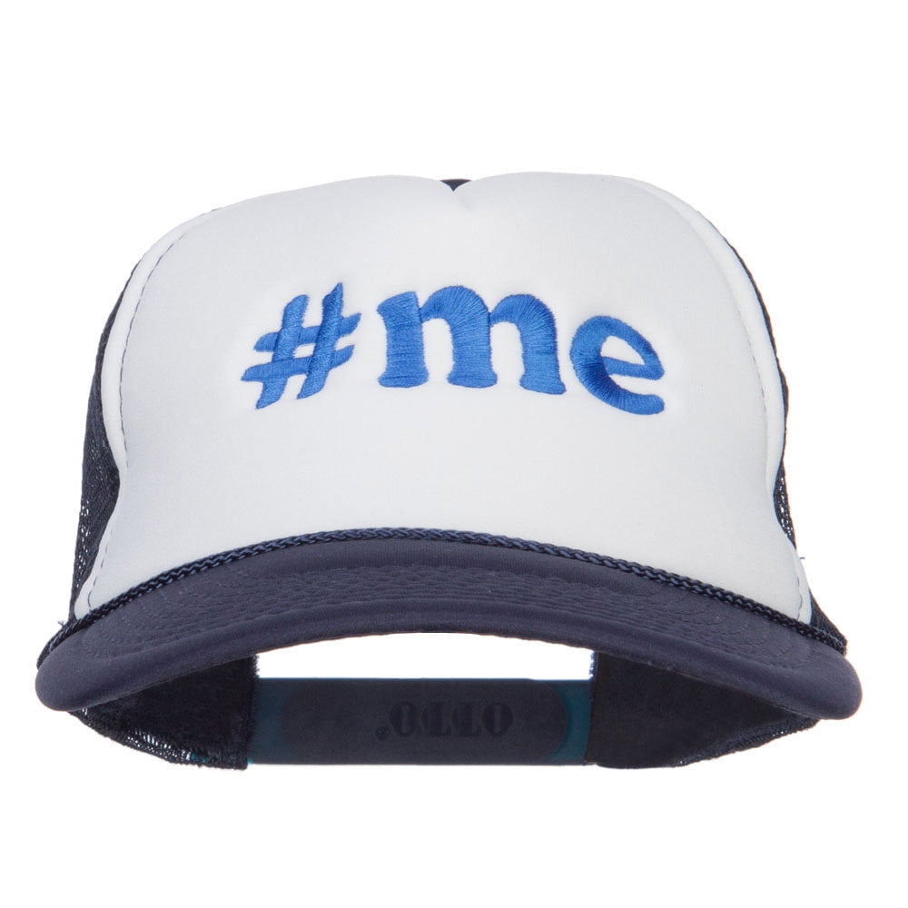 Me Embroidered Two Tone Foam Mesh Cap - Navy White OSFM - Walmart.com