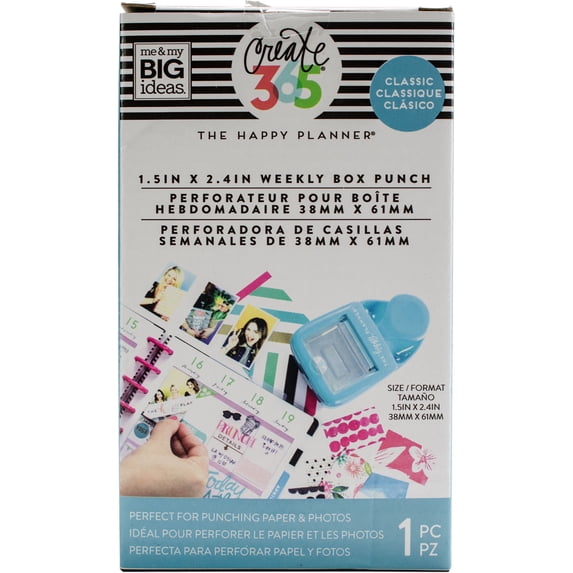 Me & My BIG ideas Happy Planner Classic Punch1.5x2.4 Inch Weekly Boxes ...