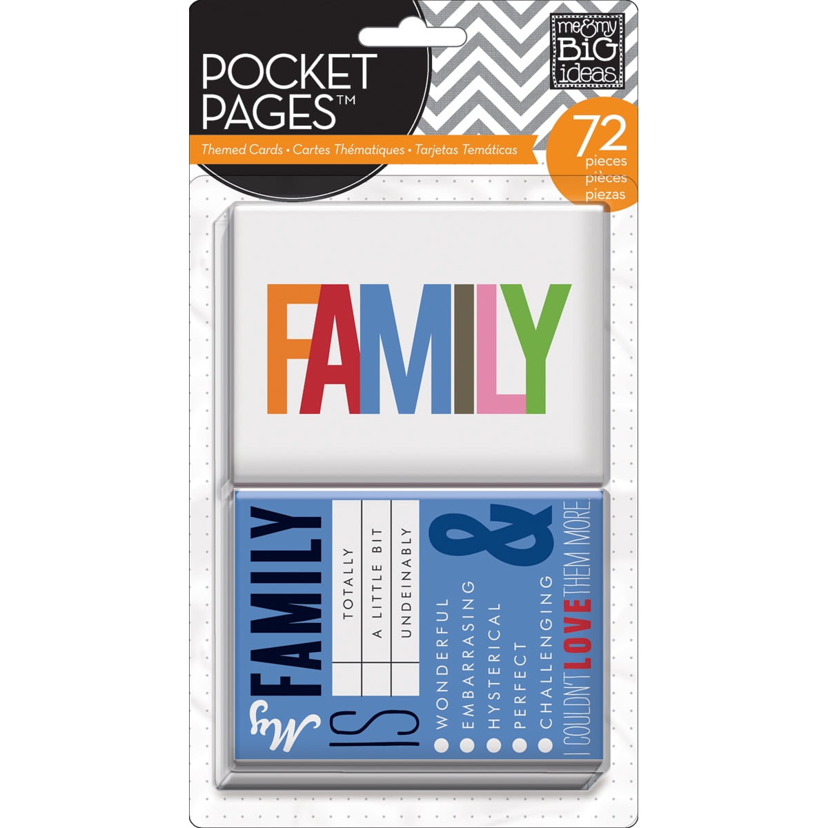 Me & My Big Ideas Pocket Pages Themed Cards 72pcs-Family - Walmart.com