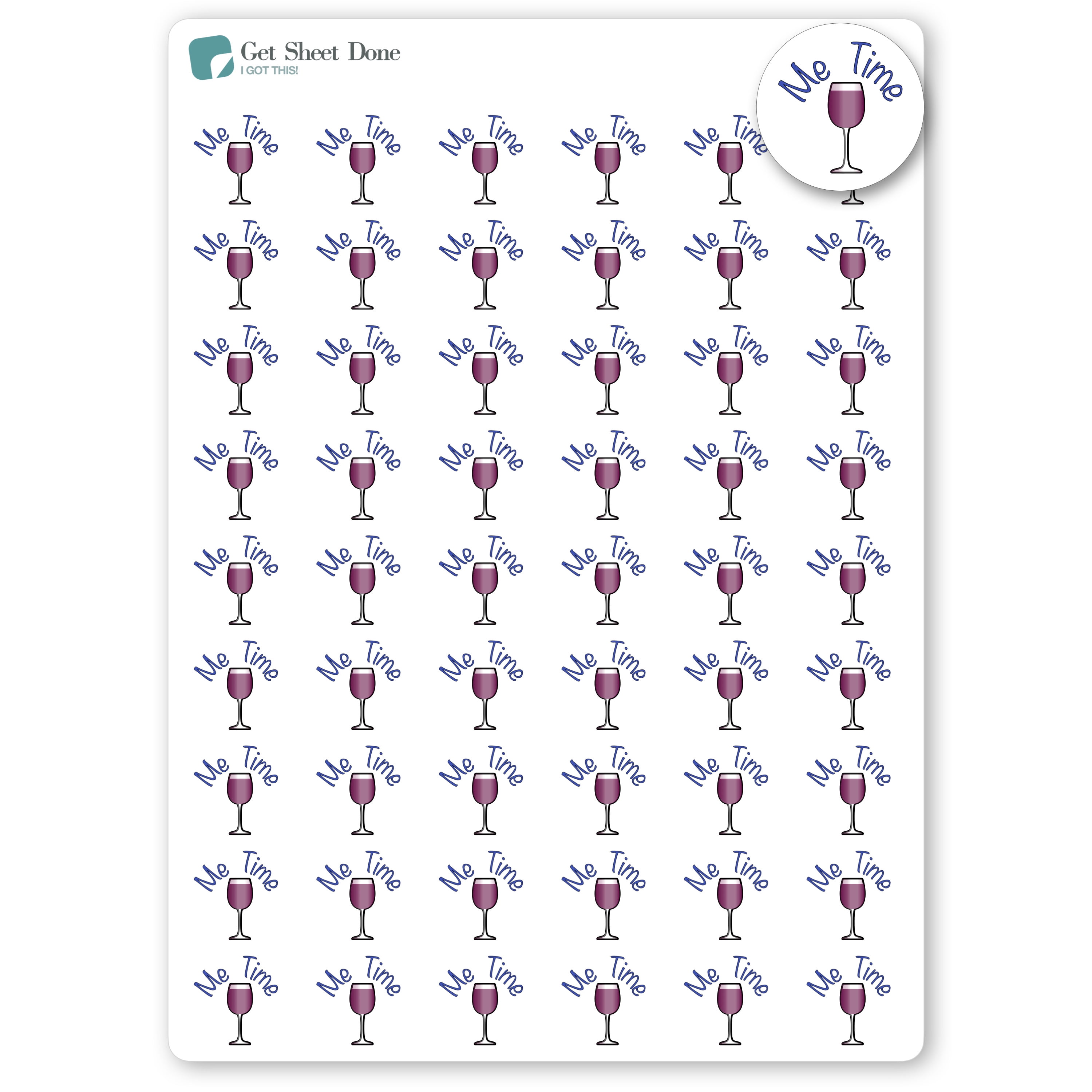 Me Time Planner Stickers / Appointments Reminder Stickers / Me Time ...