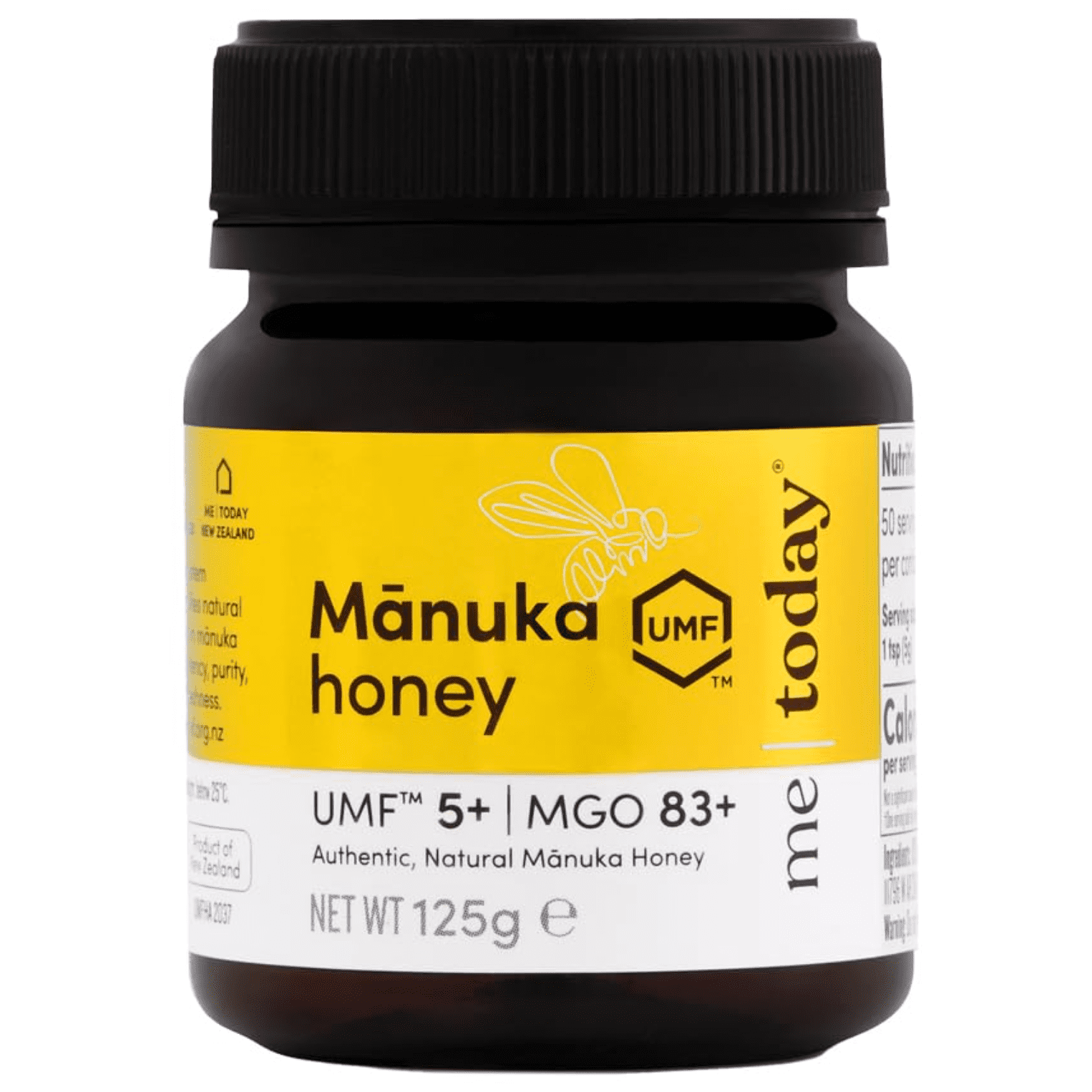 Me Today Manuka Honey - UMF 5+ MGO 83+ Authentic Raw (125g/4.4oz) from New Zealand - Walmart.com