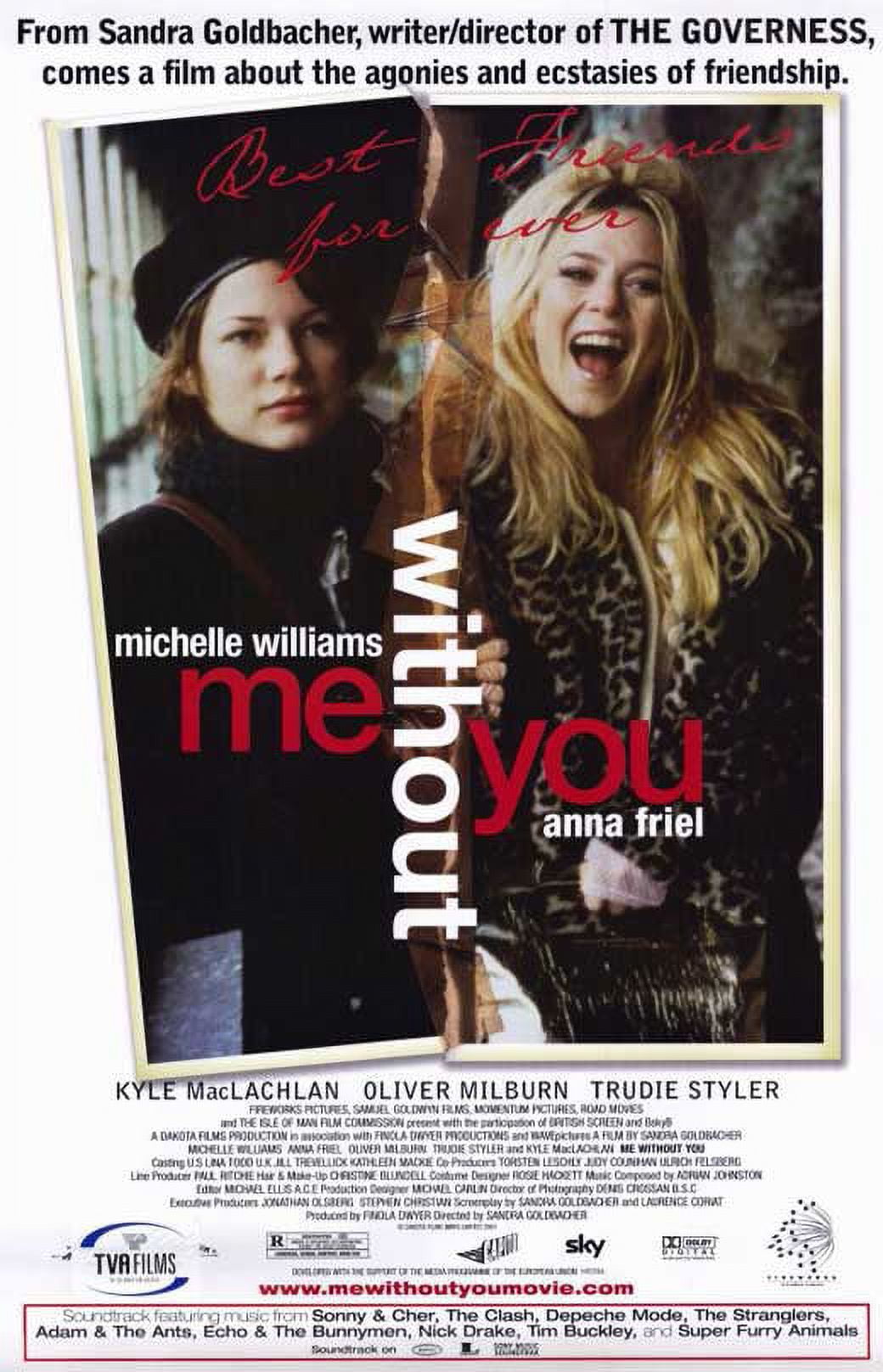 Me Without You - movie POSTER (Style B) (11" x 17") (2002) - Walmart.com