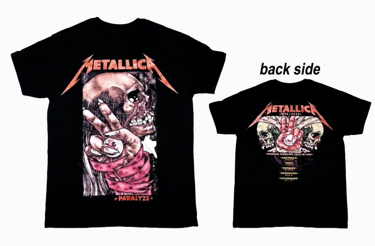 Me.tal_lica M72 World Tour 2023-2024 Paralyze *2side T-shirt Black ...