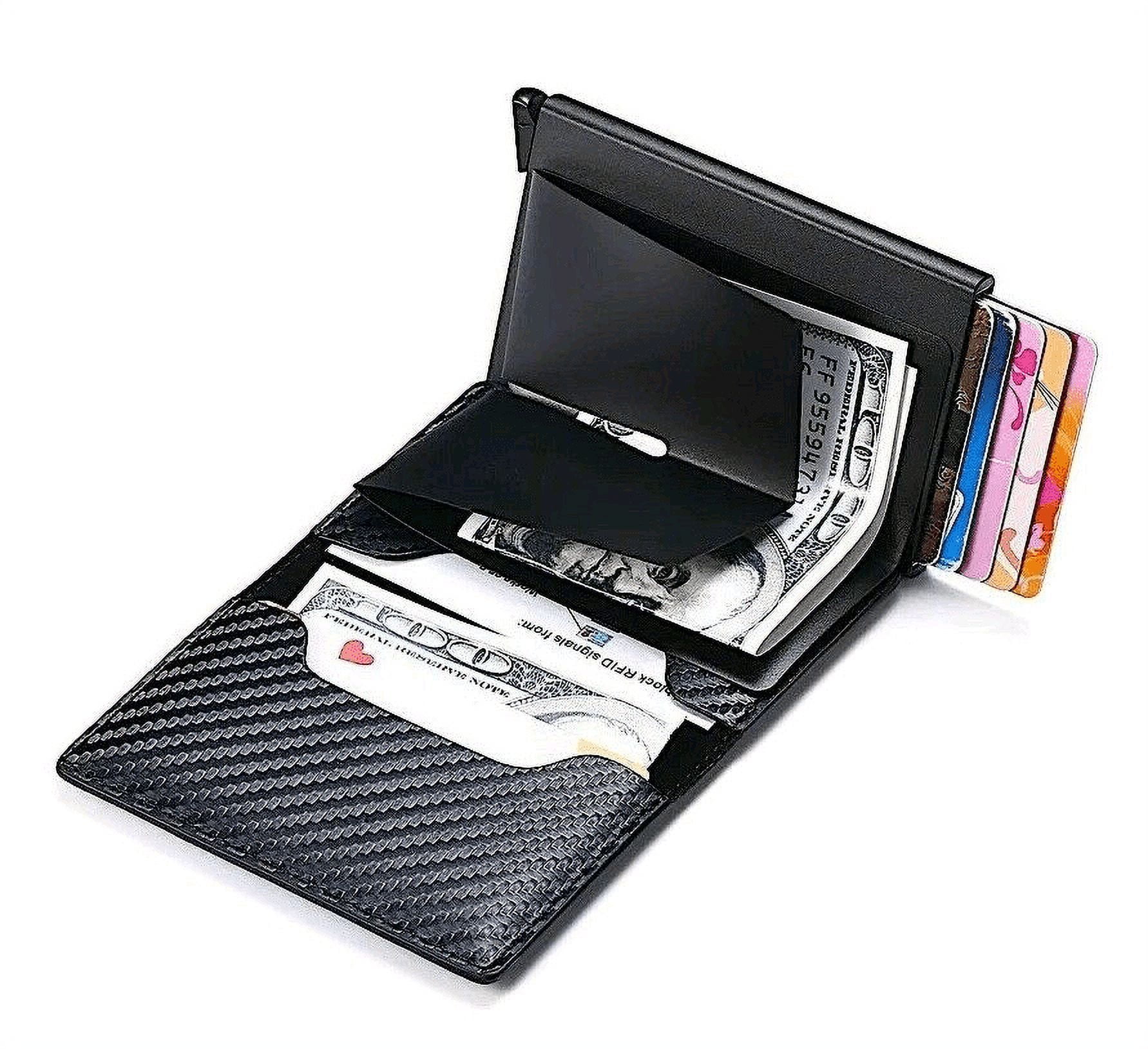 MeCids RFID Blocking Mens Wallet, Aluminum Security, Carbon Fiber Purse ...