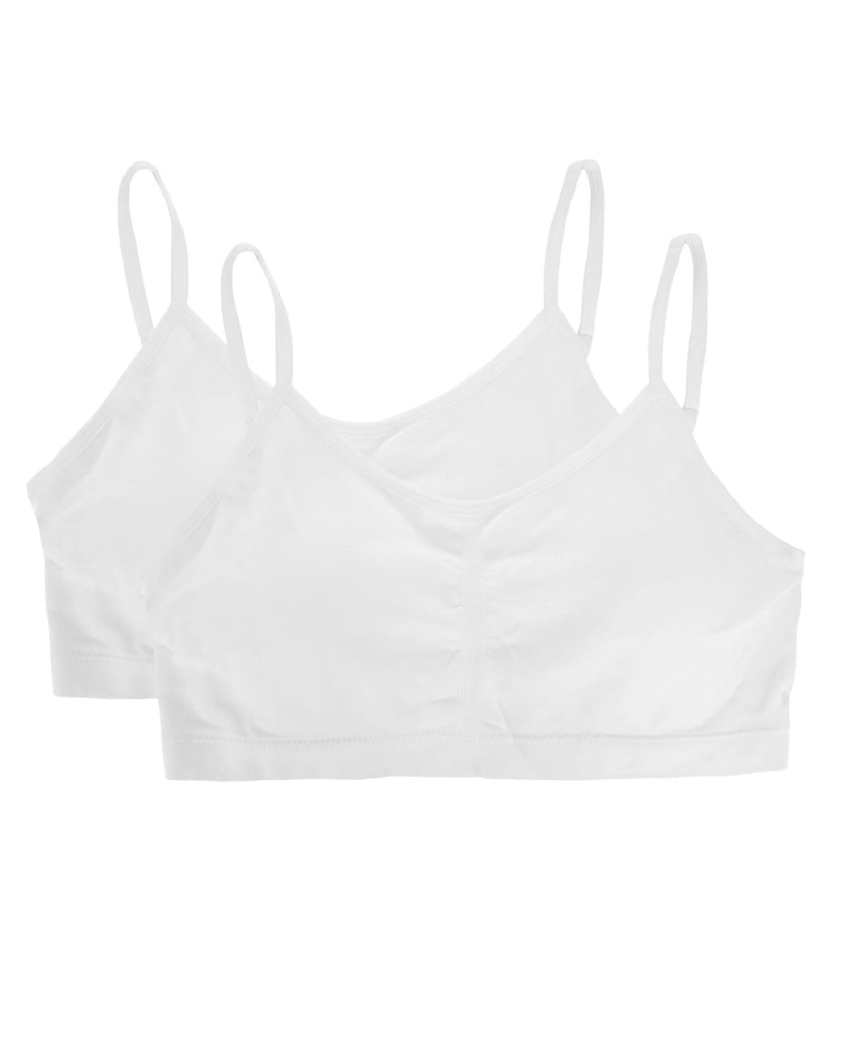 MeMoi 2-Pack, Comfortable Gathered Front Cup Training Bralette - Girls ...