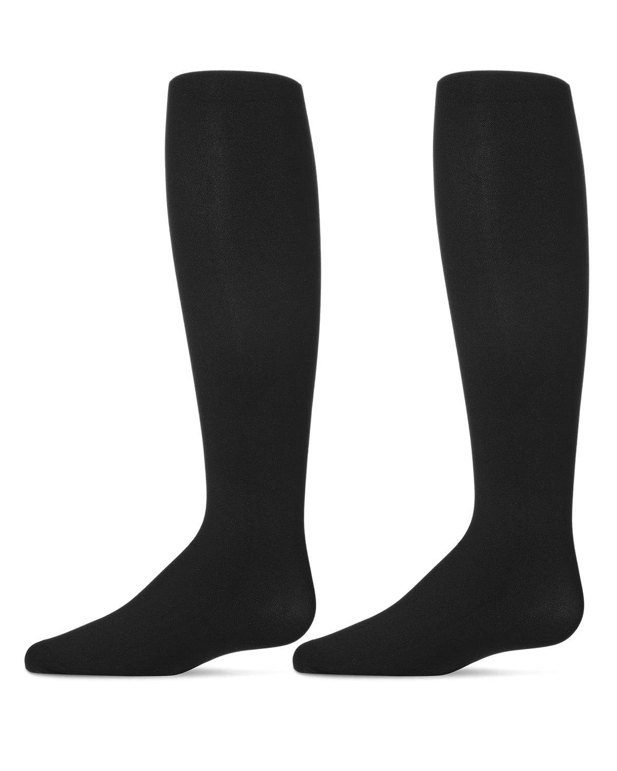 MeMoi 2 Pair Pack Totally Opaque Microfiber Tights - Girls - Female (B (16-18), Black) - Walmart.com