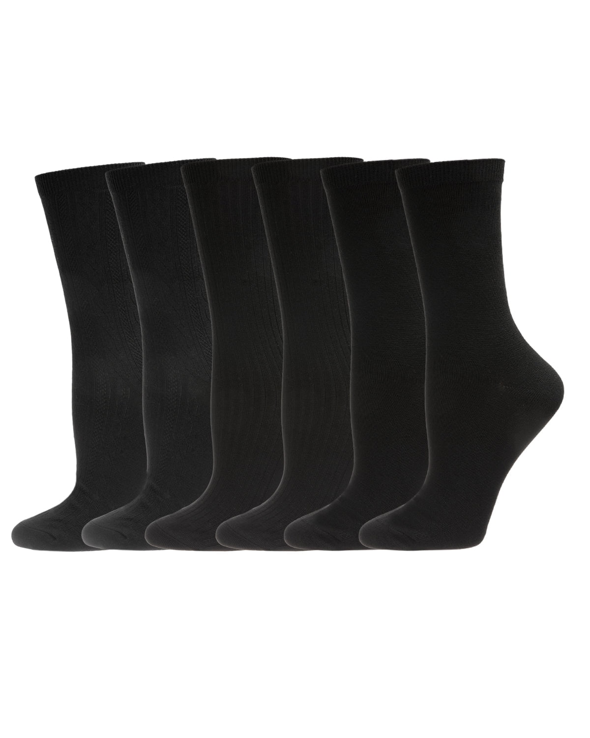 MeMoi 6 Pairs Women's Basic Rib/Flat Knit/Cable Crew Socks - Mens - Male - Walmart.com