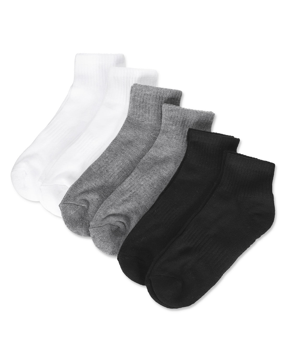 MeMoi 6 Pairs Women's Half Cushioned Solid Color Quarter Sock - Womens ...