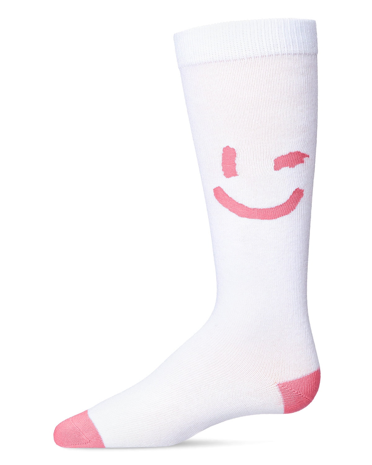 MeMoi Air Brush Winking Smiley Cotton Blend Knee High Sock - Girls ...