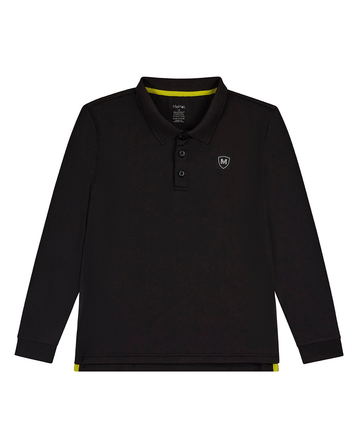MeMoi Boys Silky Soft Dri-Effect Moisture Wicking Long Sleeve Polo Shirt - Boys - Male - Walmart.com