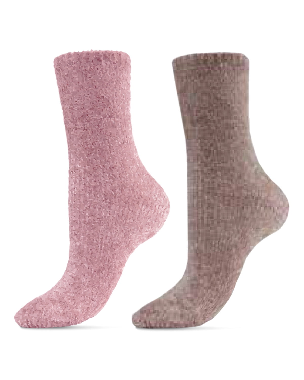 MeMoi Chenille Luxe Cozy Crew Sock 2 Pack - Womens - Female, One Size ...
