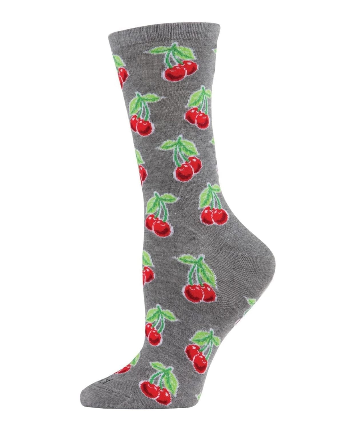 MeMoi Cherries Bamboo Blend Crew Socks - Womens - Female, 9-11, Medium ...