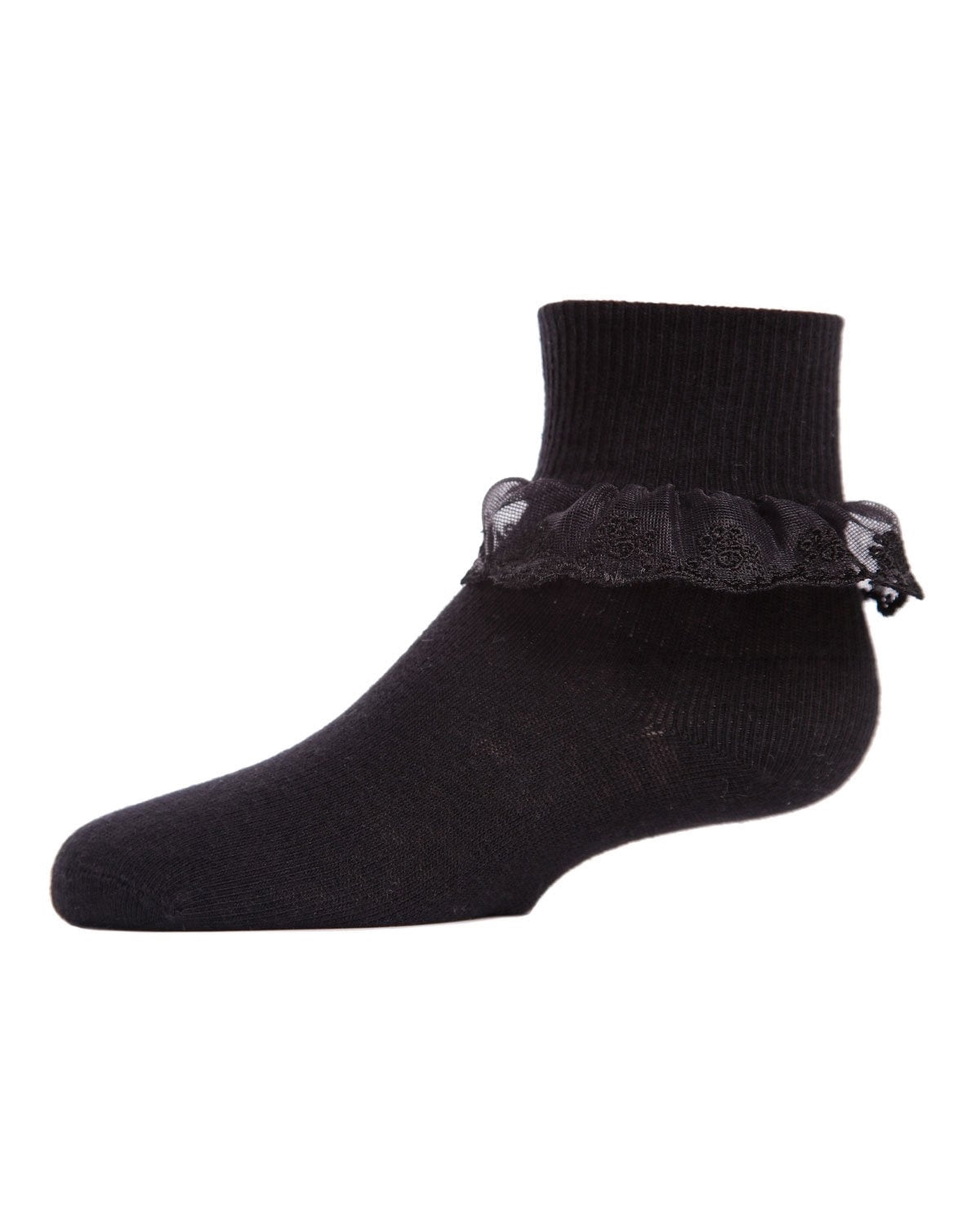 MeMoi Classic Lace Ruffle Anklet Socks - Girls - Female - Walmart.com