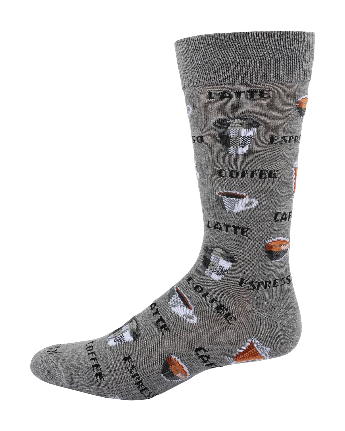 MeMoi Coffee Time Men's Bamboo Blend Novelty Crew Sock - Mens - Male ...