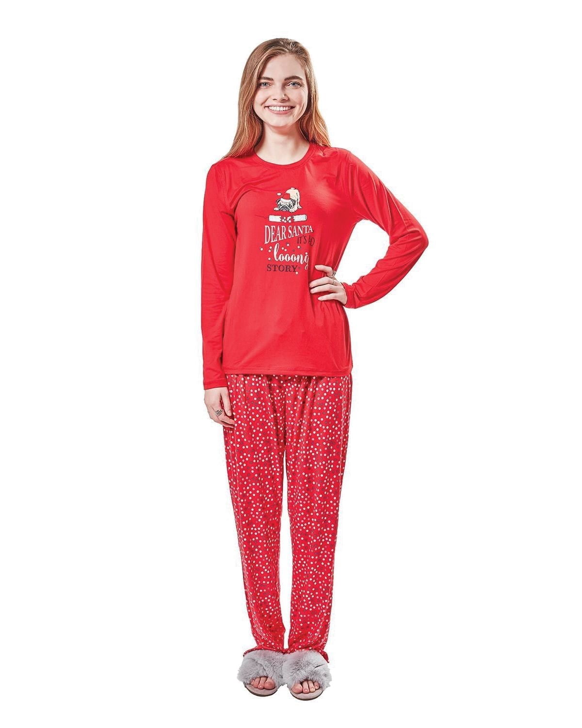MeMoi Women's It's A Long Story Two-Piece Christmas PJ Set - Womens ...