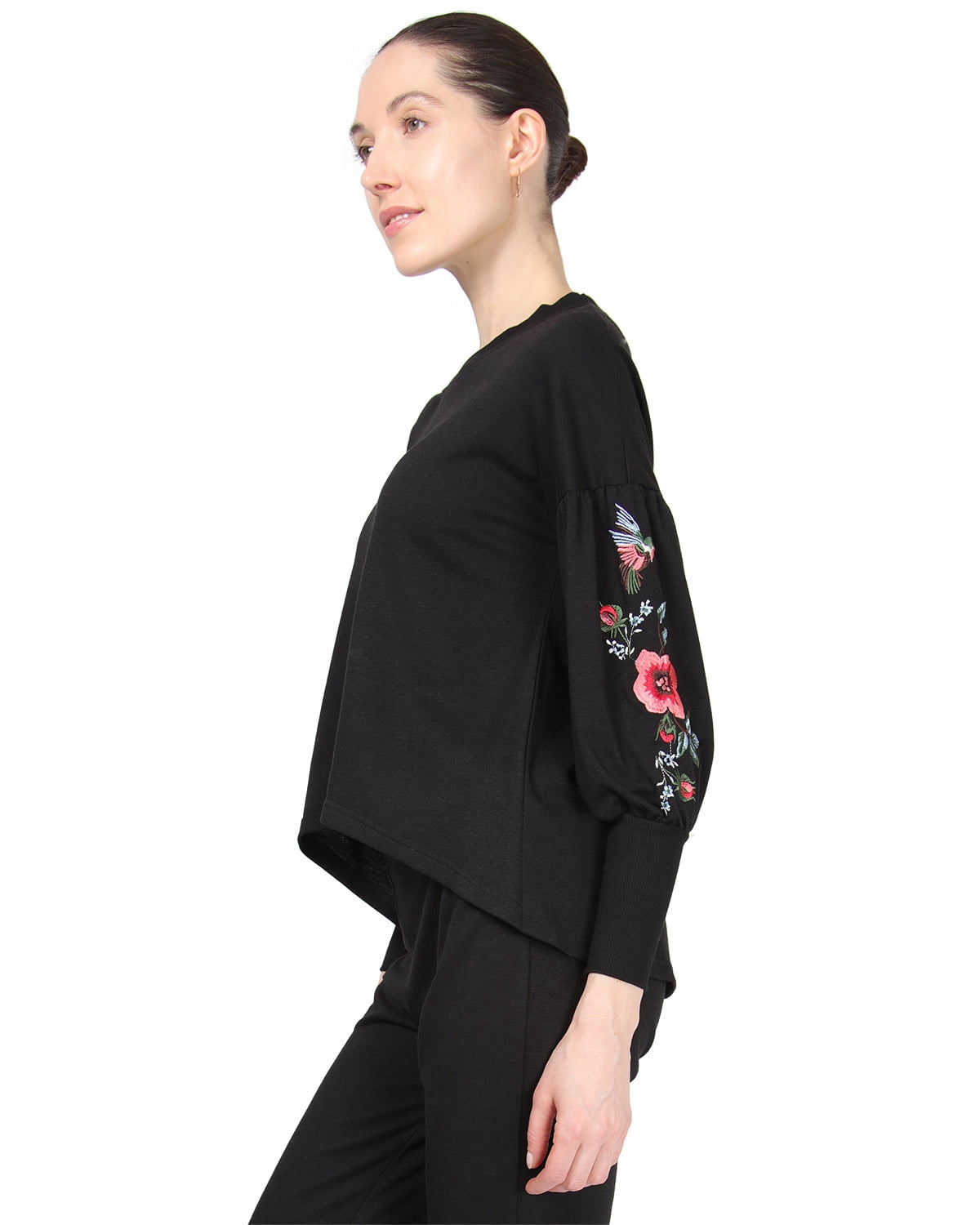 MeMoi Women's Oversized Dropped Sleeve Top with Ribbed Cuff and ...