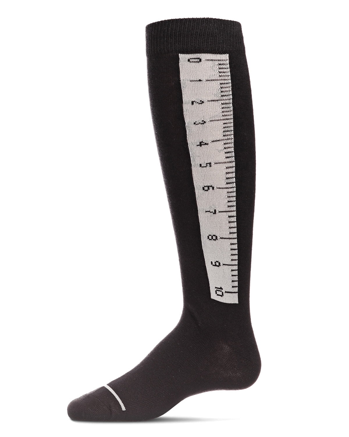 MeMoi Cotton Blend Ruler Knee High Socks - Girls - Female, 8, Dark Gray ...