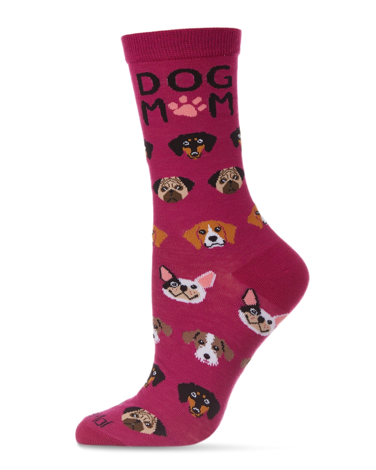 MeMoi Dog Mom Frenzy Bamboo Blend Crew Sock - Mens - Male - Walmart.com