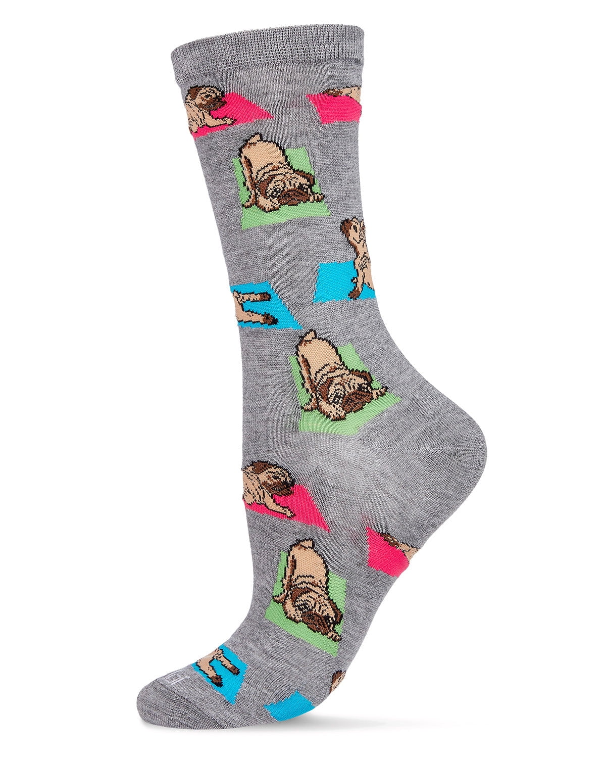 MeMoi Downward Dog Bamboo Blend Crew Socks - Womens - Female, 9-11 ...