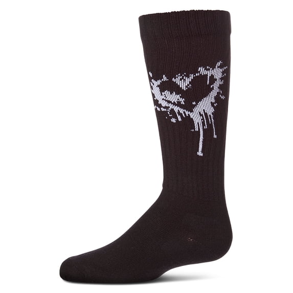 MeMoi Girls "Dripping Heart" Ribbed Cotton Blend Novelty Knee High Sock ...