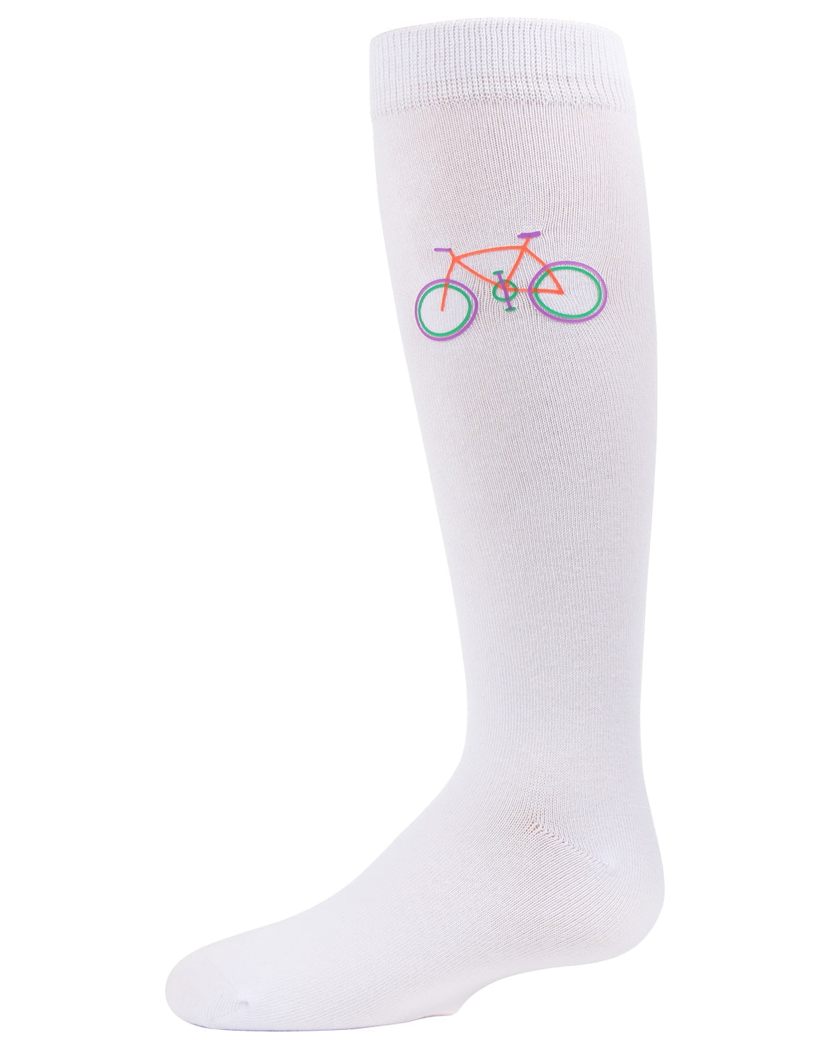 MeMoi Embroidered Bicycle Knee-High Socks - Girls - Female - Walmart.com