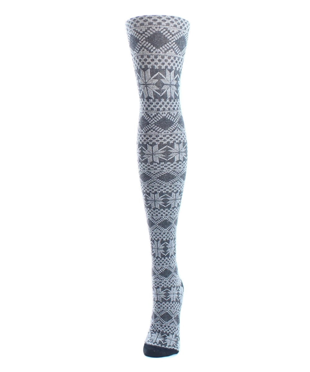 MeMoi Flake Zone Cotton Blend Sweater Tights - Womens - Female, Medium ...