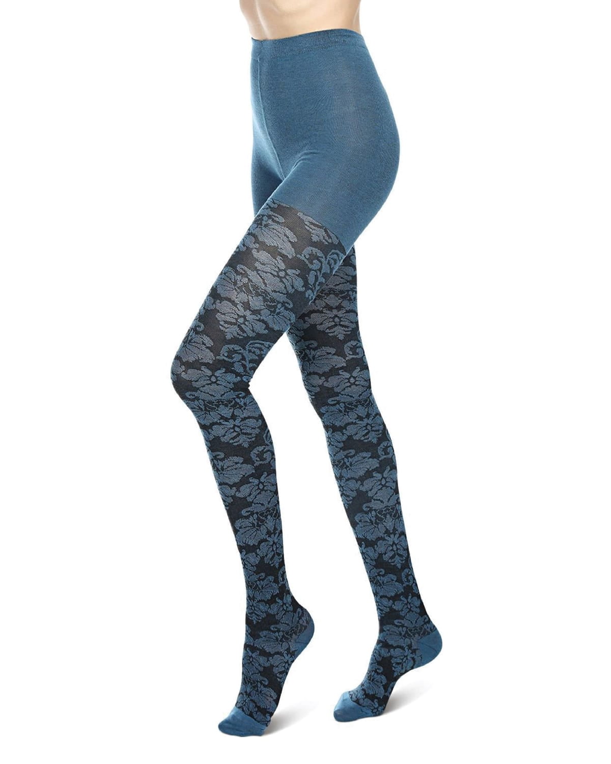 MeMoi Women's Floral Paisley Patterned Sweater Tights - Womens - Female ...