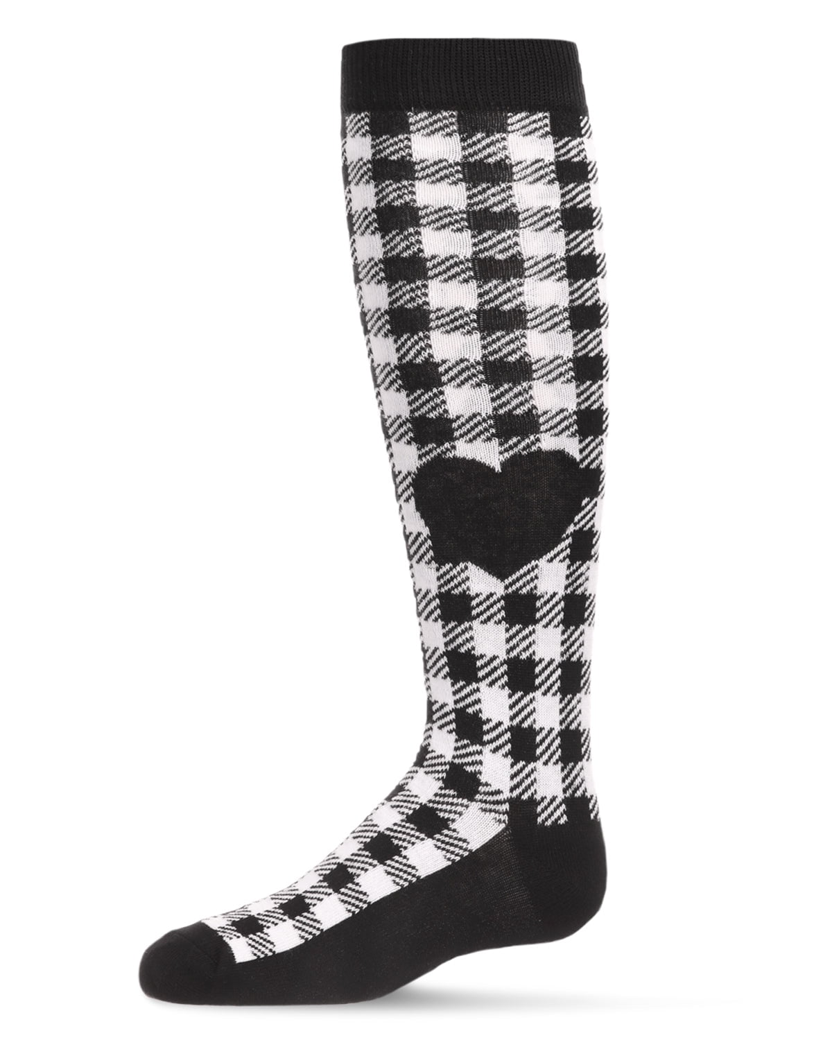 MeMoi Gingham Heart Cotton Blend Knee High Sock - Girls - Female ...