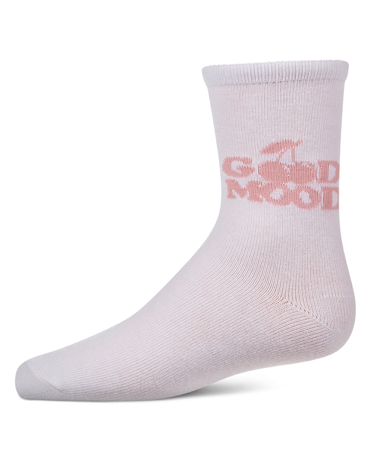 MeMoi Girls "Good Mood" Cotton-Rich Fine-Gauge Novelty Crew Sock ...